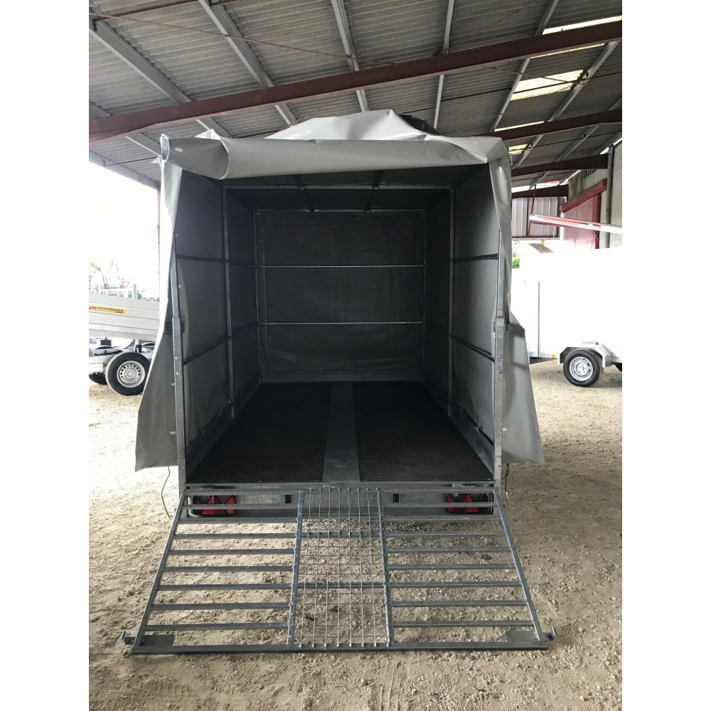 Remorque plateaux Multi-usages BOP 737 PTAC 750 kg Dimensions 294 x 172 cm