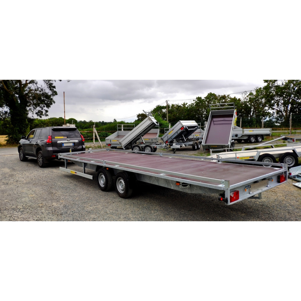 Remorque plateau Atlas - porte voiture PTAC 2700 kg Nombre d'essieu 2 ...
